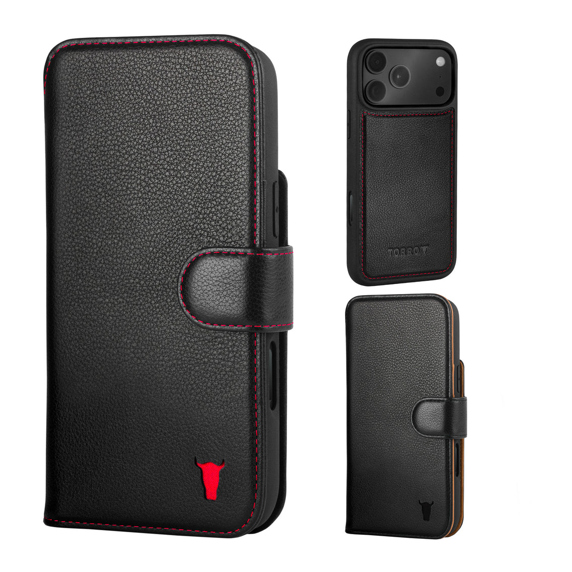 iPhone 17 Pro Detachable Wallet Case + Extra Cover Bundle (Mix and Mat ...